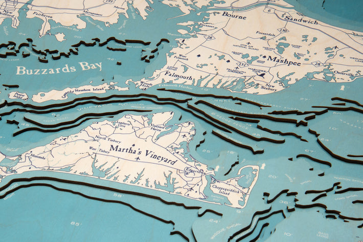 Alaska 3D Topographical Nautical Large Map | Wood Chart